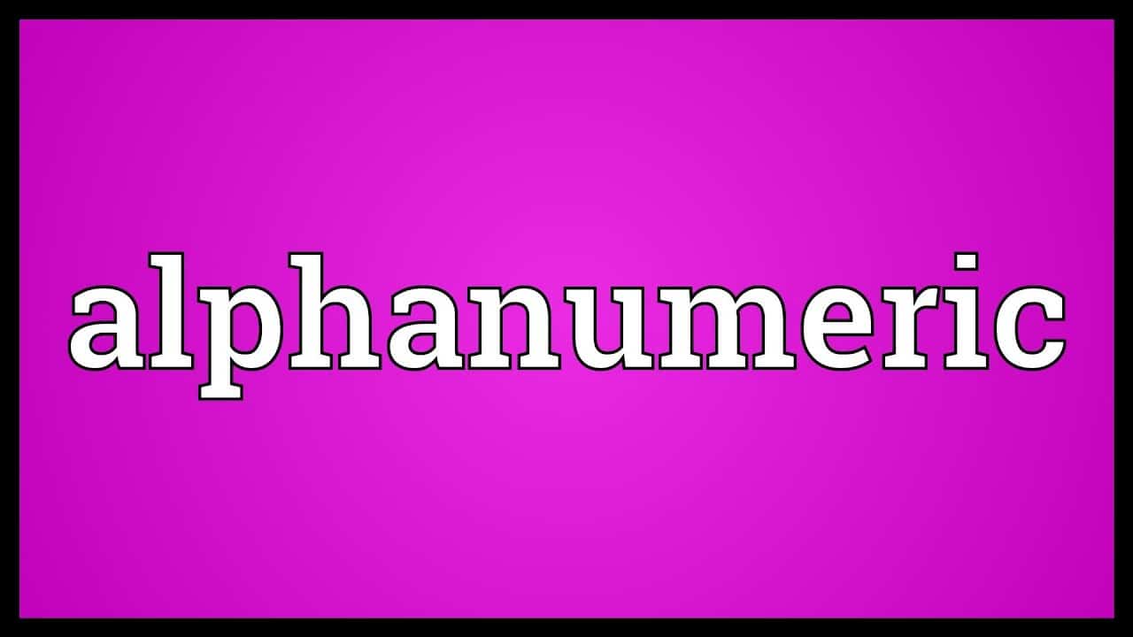What Does 8 Alphanumeric Characters Mean Eric Flannery s English